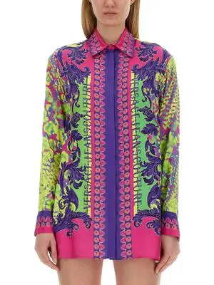 Versace Printed Regular Fit Shirt - Multicolour