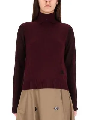 Burberry Wool Blend Pullover - Bordeaux