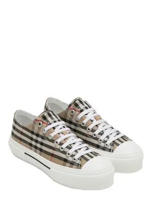 Burberry Vintage Check Low Top Sneakers - Beige