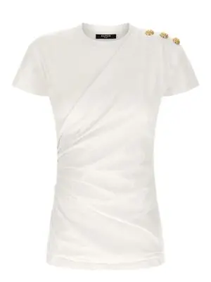 Balmain 3 Buttons T-shirt - White/black