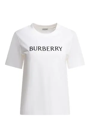 Burberry Cotton T-shirt With Logo - White