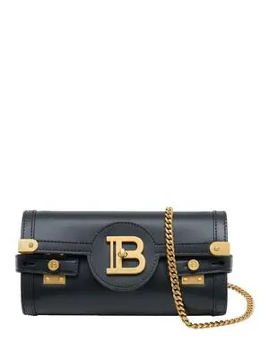 Balmain B-buzz 23 Leather Shoulder Bag - Black
