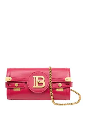 Balmain B-buzz 23 Leather Shoulder Bag - Pink