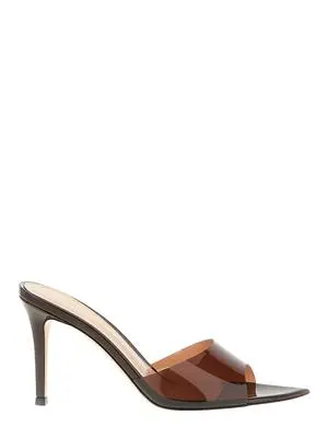 GIANVITO ROSSI Elle Patent Leather Sandals - Brown
