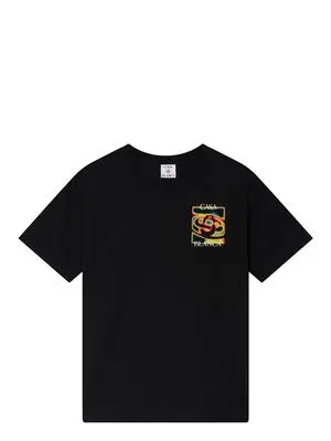 Casablanca Cotton T Shirt With Logo - Black