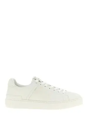 Balmain B-court Leather Sneakers - White