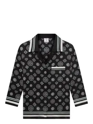 Casablanca Monogram Pajama Shirt - Black