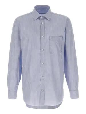 MAISON MARGIELA Striped Shirt - Light Blue