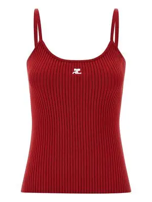 COURREGES Reedition' Tank Top - Red