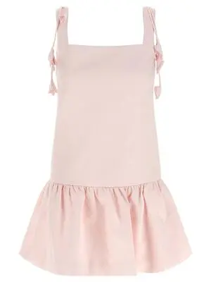 SELF-PORTRAIT Flower Taffeta Mini Dress - Pink