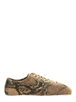 Dries Van Noten Leather Low Top Sneaker - Multicolour