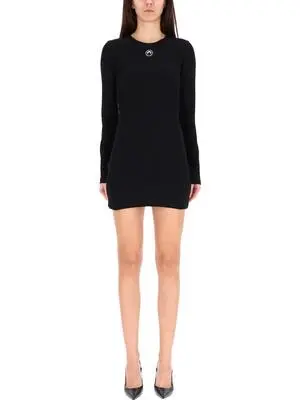 MARINE SERRE Mini Dress With Logo - Black