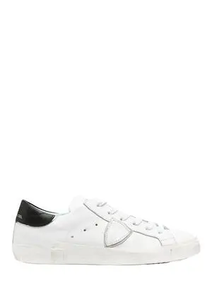 Philippe Model Low Top Sneakers Veau Blanc Noir