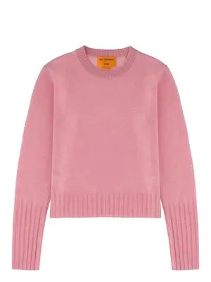 Guest In Residence Shrunken Crewneck Cashmere Jersey - Pink