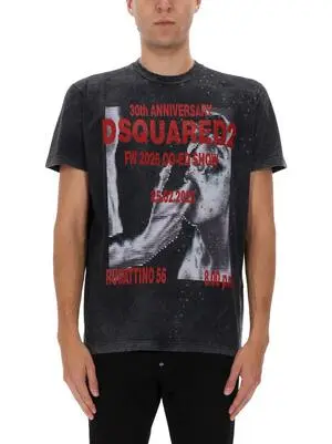 Dsquared2 T Shirt With Print - Grey