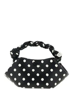 GANNI Polka-dot Bou' Mini Handbag - Black