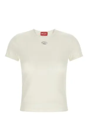 DIESEL Uncutieslong Od T-shirt - White