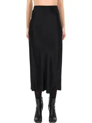 MAISON MARGIELA Satin Midi Skirt - Black