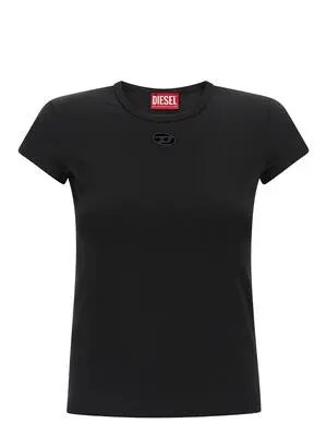 DIESEL Stretch Cotton T-shirt - Black