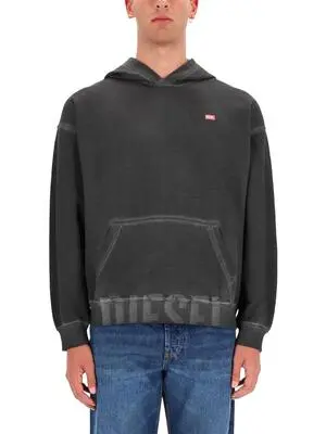 DIESEL S-boxt Hood-t4 Sweatshirt - Charcoal