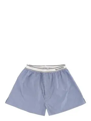 SPORTY&RICH Striped Logo Shorts - Blue