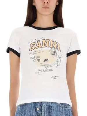 GANNI T-shirt - White