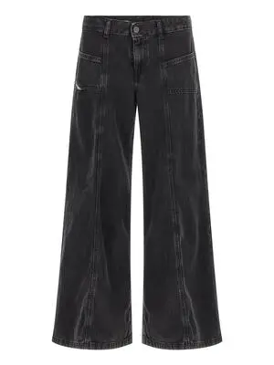 DIESEL D-akii Wide Leg Jeans - Black