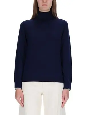 Paul Smith Turtleneck Knit Top - Blue