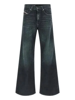 DIESEL D-akemi Wide Leg Jeans - Blue