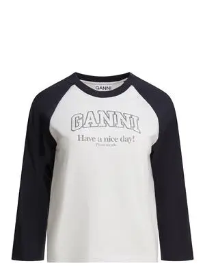 GANNI Baseball T-shirt - White