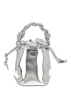 GANNI Bou Bucket Mini Bag - Silver