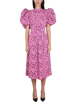 Remain Birger Christensen Puffy Fine Jacquard Dress - Pink