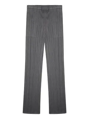 Issey Miyake Straight Pleated Trousers - Multicolour