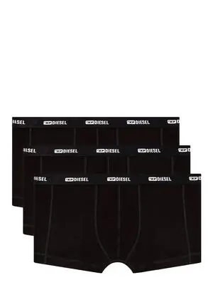 DIESEL 3-pack Logo Boxer Shorts - Black