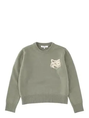 Maison Kitsuné Fox Head Sweater - Green
