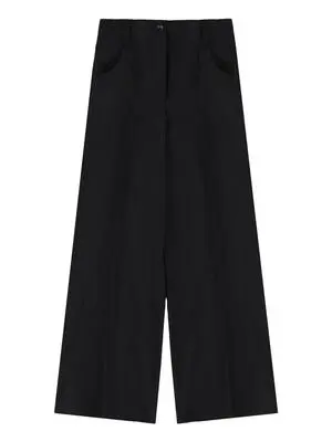 Theory Wool Tailored Trousers - Black