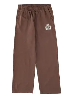 SPORTY&RICH Wide-leg Pants With Logo - Brown