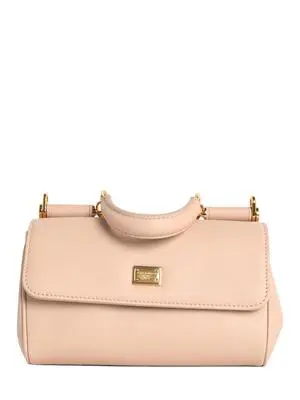 Dolce & Gabbana Small 'sicily' Leather Handbag - Nude