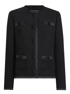 Dolce & Gabbana Double Crepe Single-breasted Jacket - Black