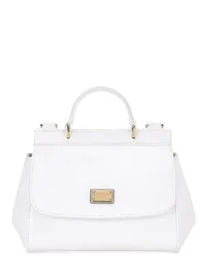 Dolce & Gabbana Shoulder Bag In Patent Leather - White