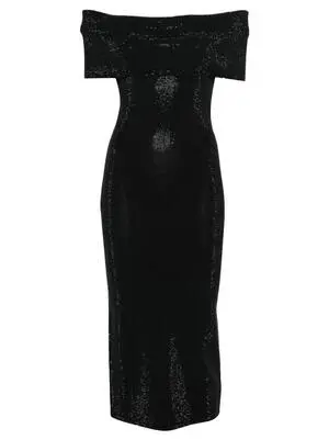Michael Kors Knitted Midi Dress - Black