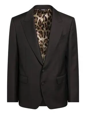Dolce & Gabbana Single Breasted Wool Jacket - Brown