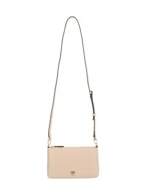 Pinko Shoulder Bag With Logo - Beige