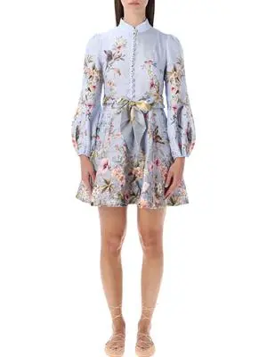 Zimmermann Rebellion Mini Dress - Blue Multi