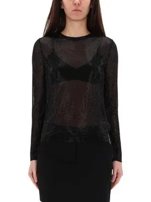 Michael Kors Top With Rhinestones - Black
