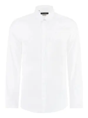 Dolce & Gabbana Gold Fit Cotton Shirt - White