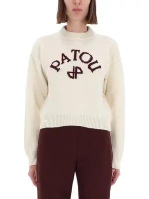 Patou Logo And Monogram Jersey - White
