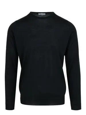 John Smedley John Smedley Extra Fine Merino Wool Sweater Black