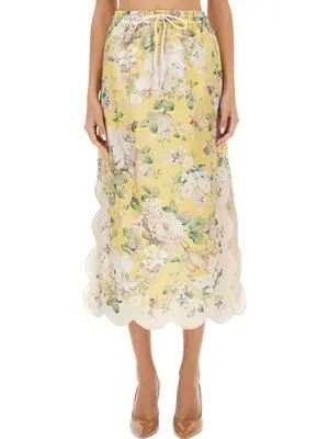 Zimmermann Linen Skirt - Yellow