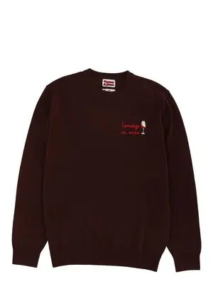 MC2 SAINT BARTH Embroidered Wool Sweater - Brown
